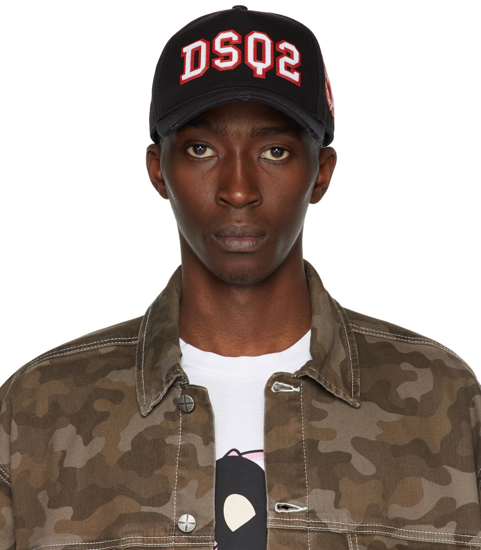 Dsquared2 Black 'DSQ2' Baseball Cap Dsquared2
