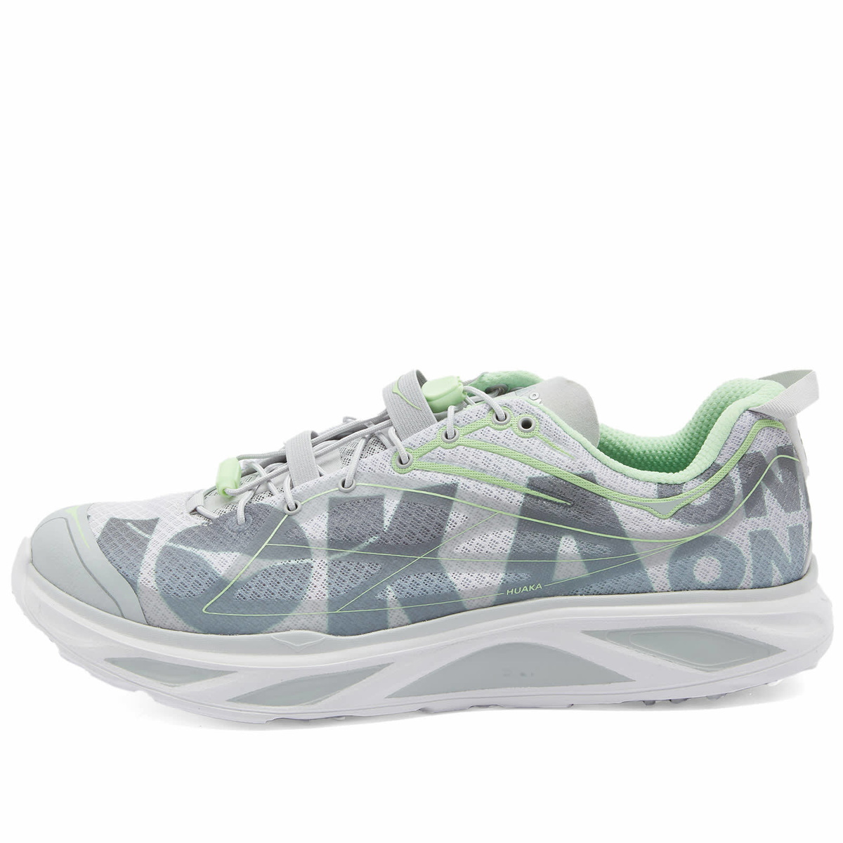 Hoka One One Huaka Origins Sneakers in Harbor Mist/Lime Glow Hoka One One