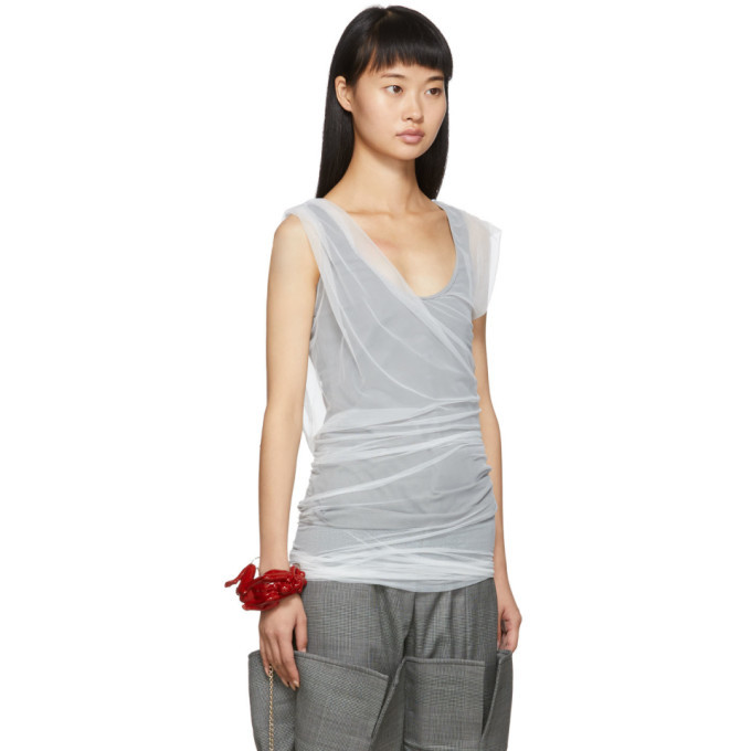 Y/Project Grey and White Condom Tank Top Y/Project