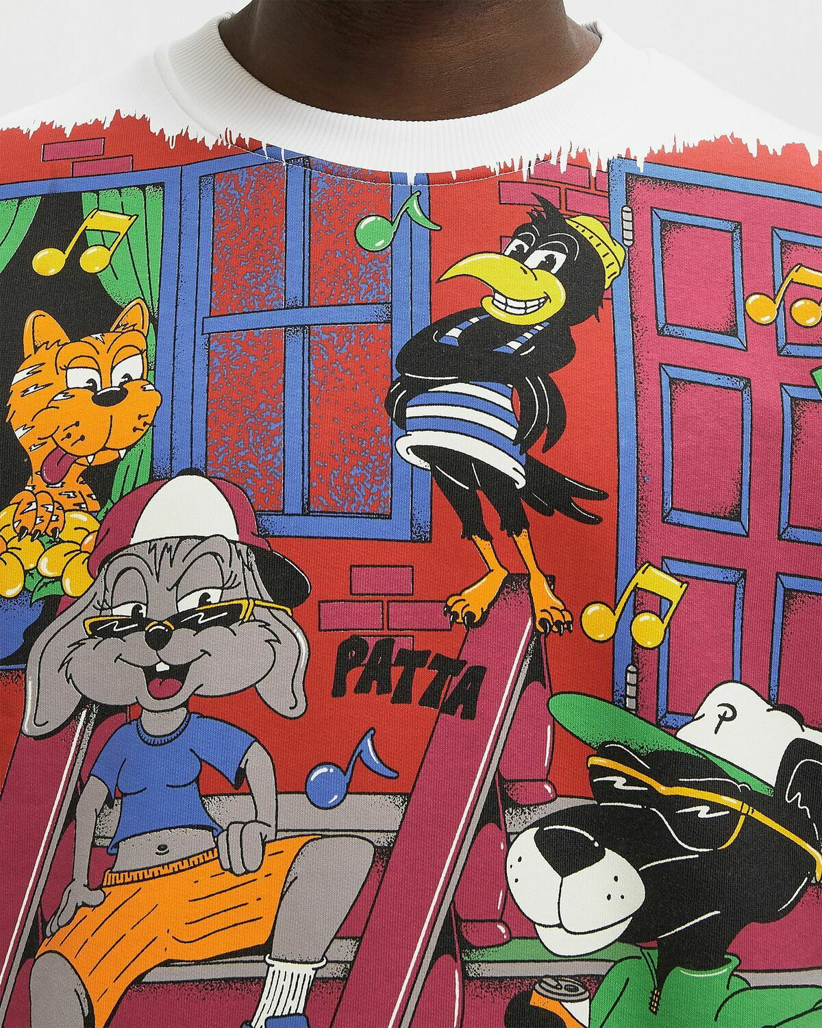 PATTA Block Party Crewneck Sweater Grey Mens Sweatshirt Patta