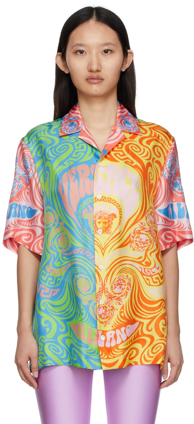 Versace Multicolor Medusa Music Shirt Versace
