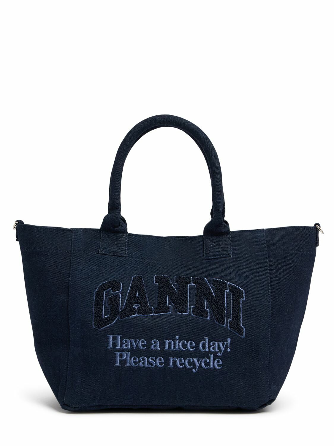 GANNI Small Easy Shopper Canvas Bag GANNI