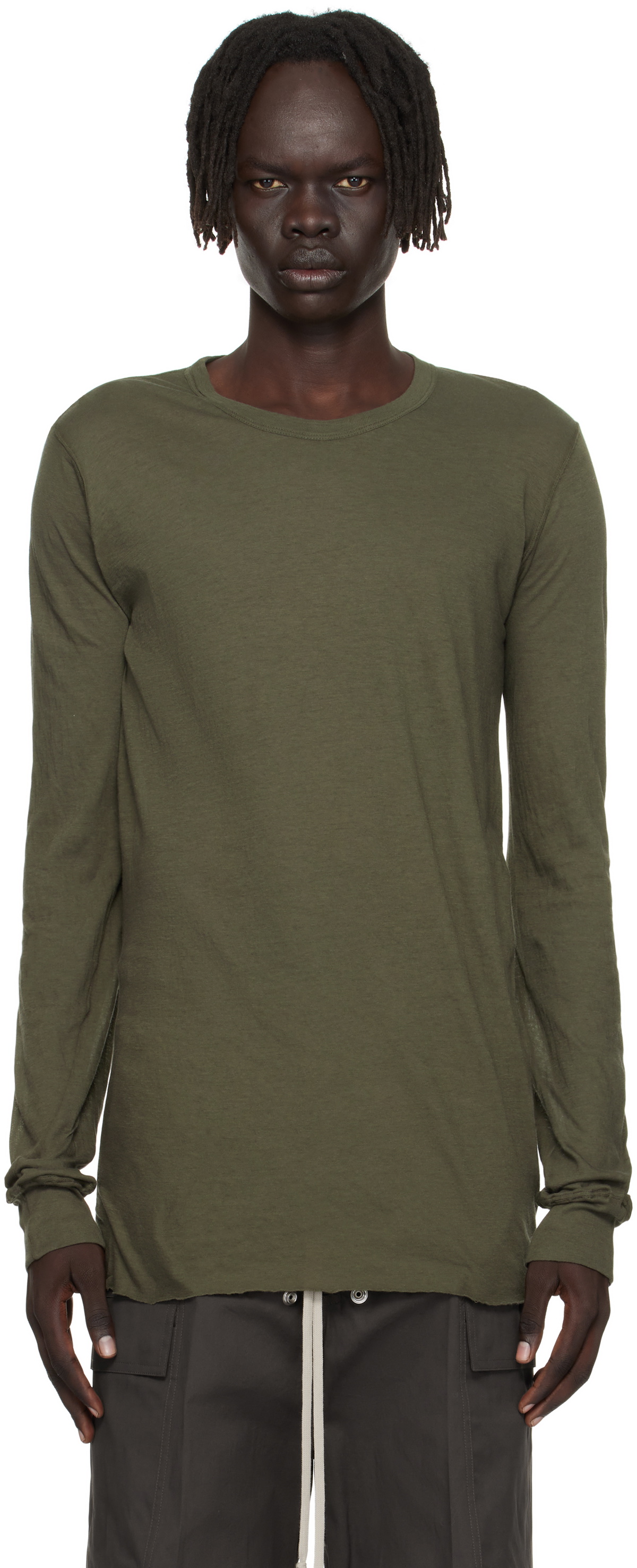 Rick Owens Khaki Concordians Basic LS T-shirt Rick Owens