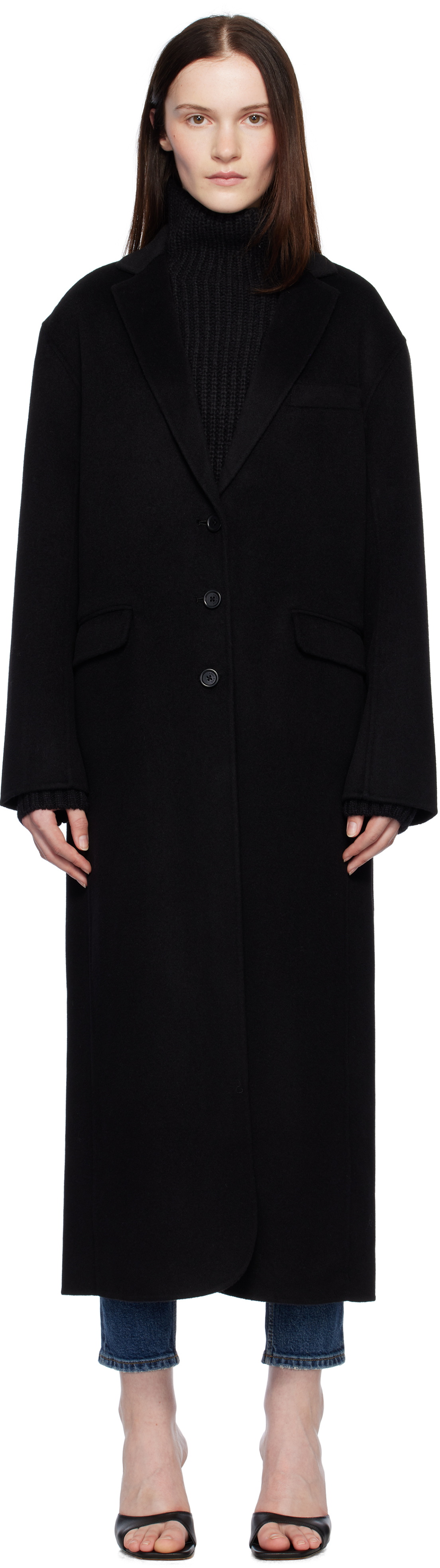 ANINE BING Black Quinn Coat ANINE BING