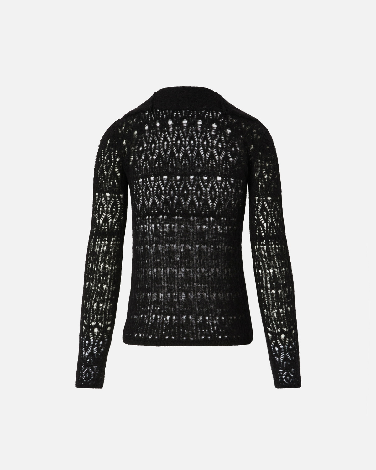 Pinko Close Fitting Perforated Jersey With Buttons Limo Black Pinko