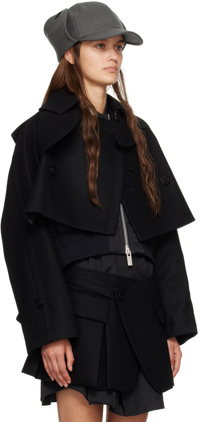 sacai Black Layered Jacket Sacai