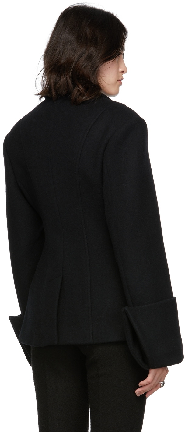 We11done Black Big Cuffs Jacket We11done