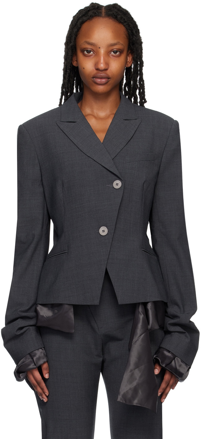 Ottolinger Gray Fitted Reversible Blazer Ottolinger
