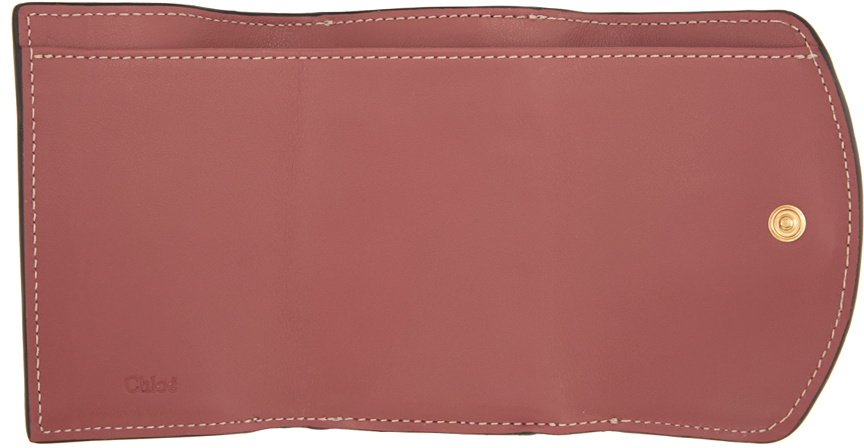Chloé Pink & Blue Small 'Chloé C' Trifold Wallet Chloe