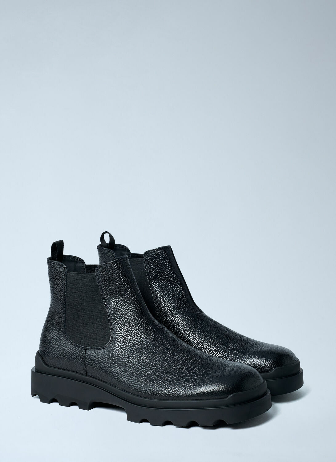 Prada Stamped Leather Boots Prada