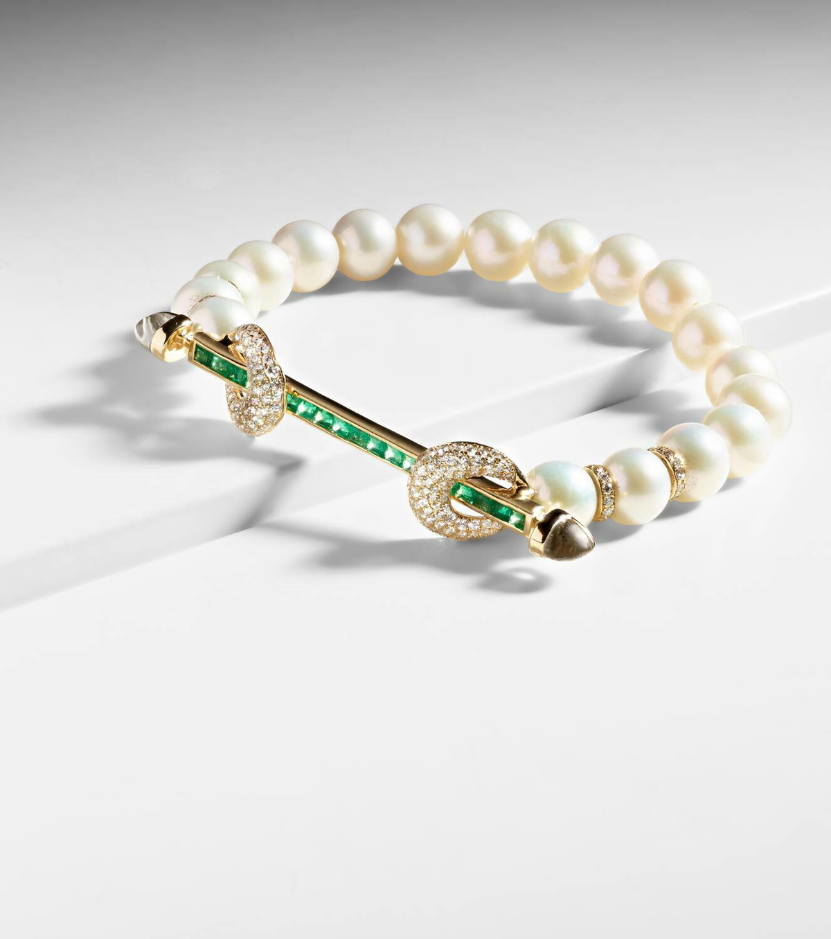 Ananya Chakra 18kt gold bracelet with gemstones Ananya