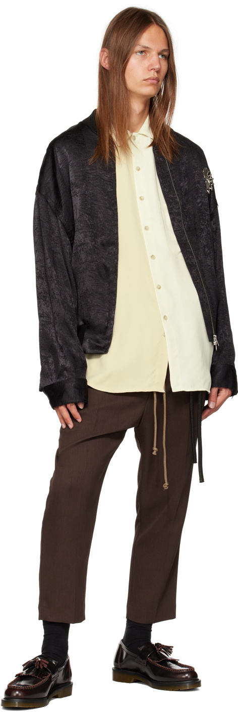 Song for the Mute Black Cuffed Bomber Jacket Song for the Mute