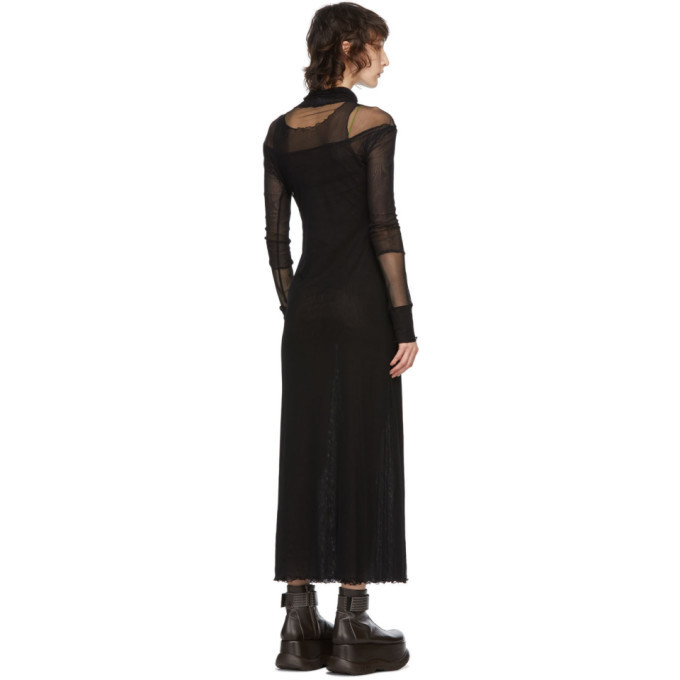 Sunnei Black Mesh Triple Dress Sunnei