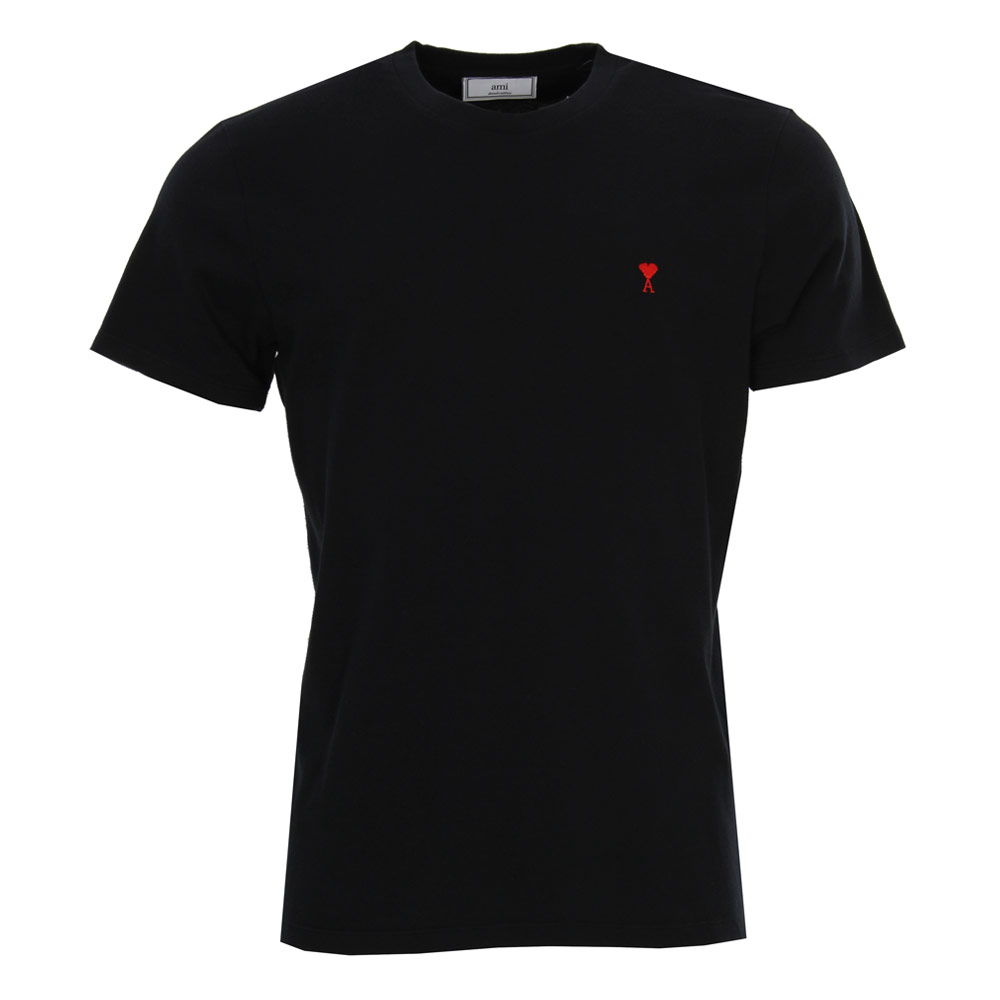 T-Shirt - Navy Heart Logo AMI