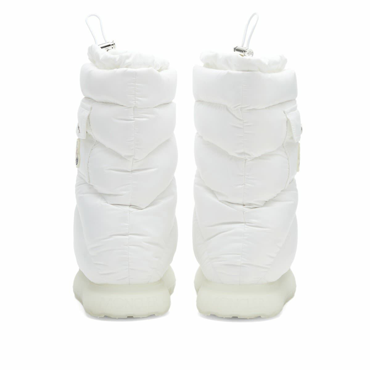 Moncler Women's Gaia Pocket Mid Padded Boot in White Moncler