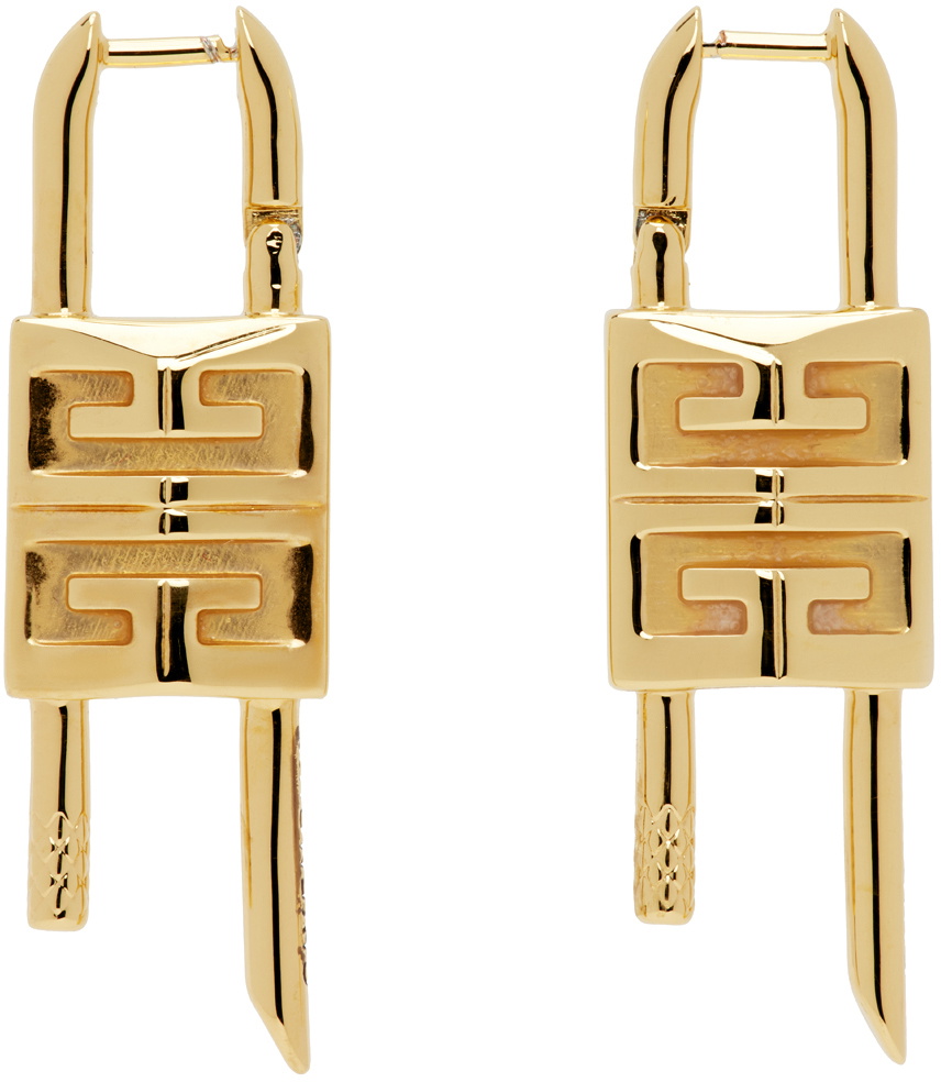 Givenchy Gold Lock Small Earrings Givenchy