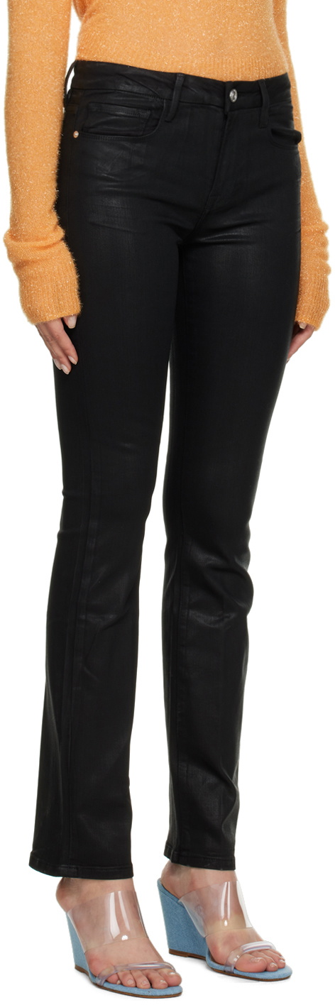 FRAME Black 'Le Mini Boot' Jeans Frame Denim