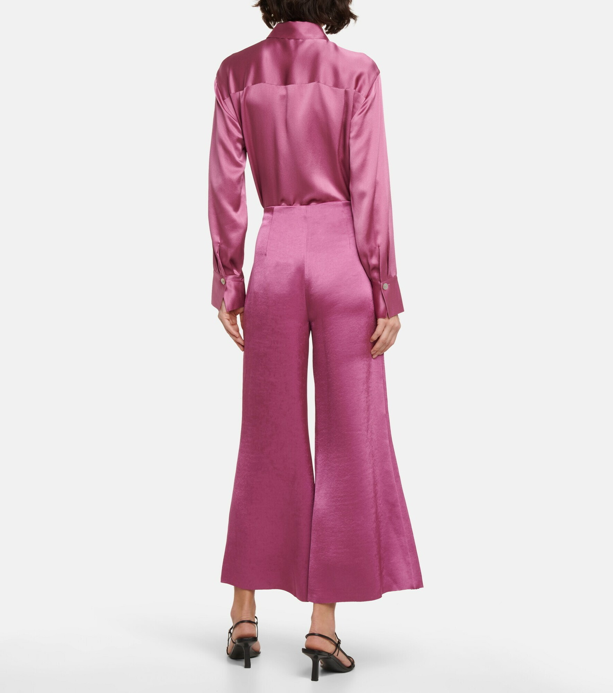 Vince - High-rise satin wide-leg pants Vince