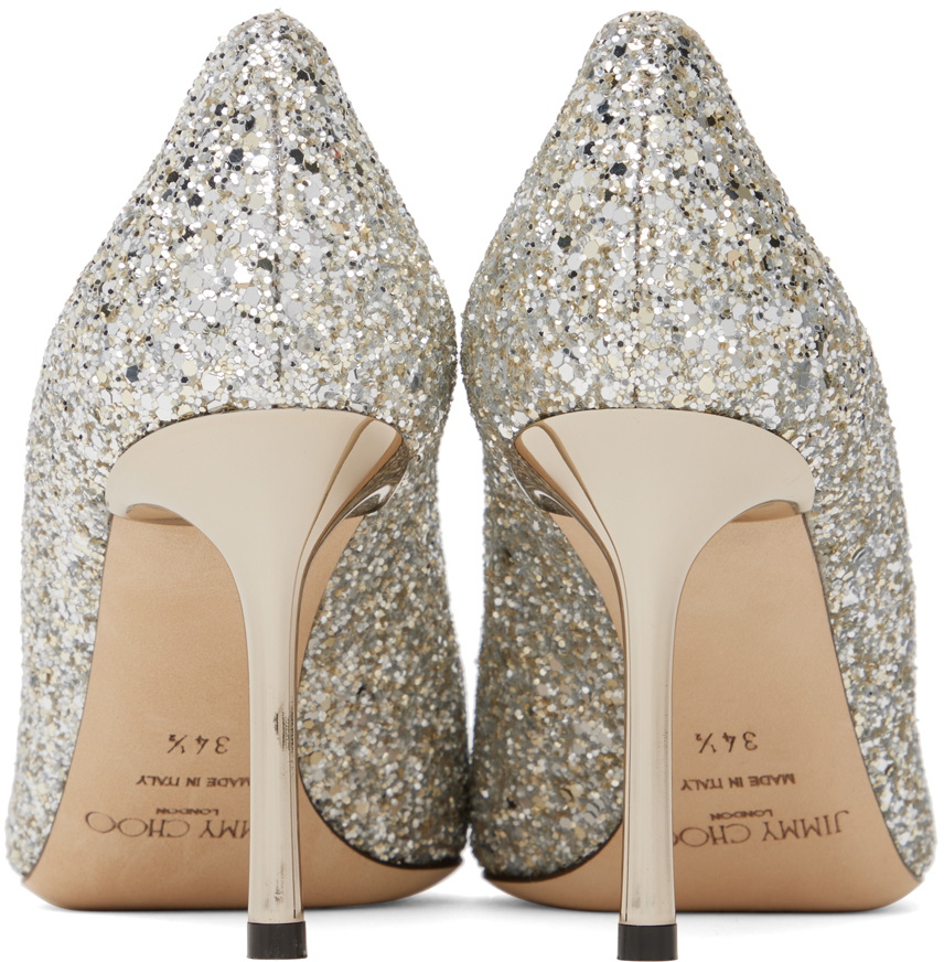 Jimmy Choo Silver Romy 85 Heels Jimmy Choo