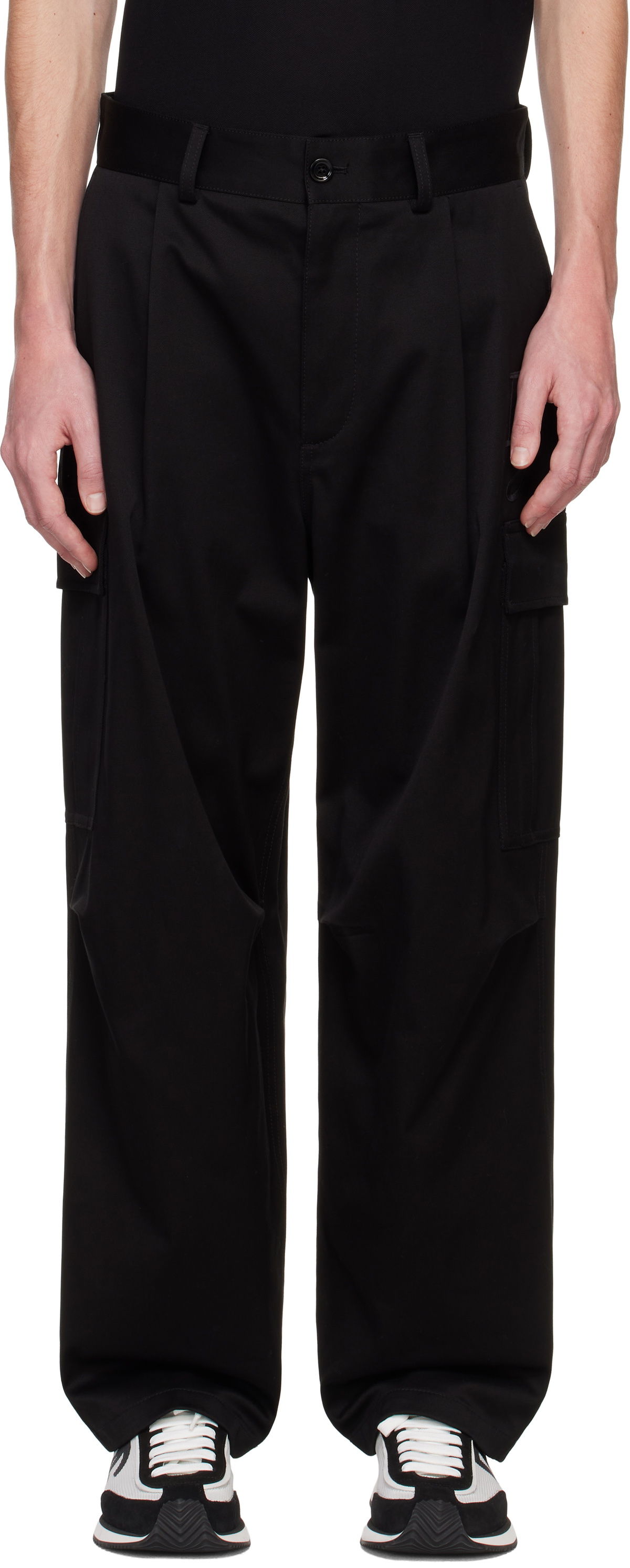 Dolce&Gabbana Black Gabar Cotone Cargo Pants Dolce & Gabbana