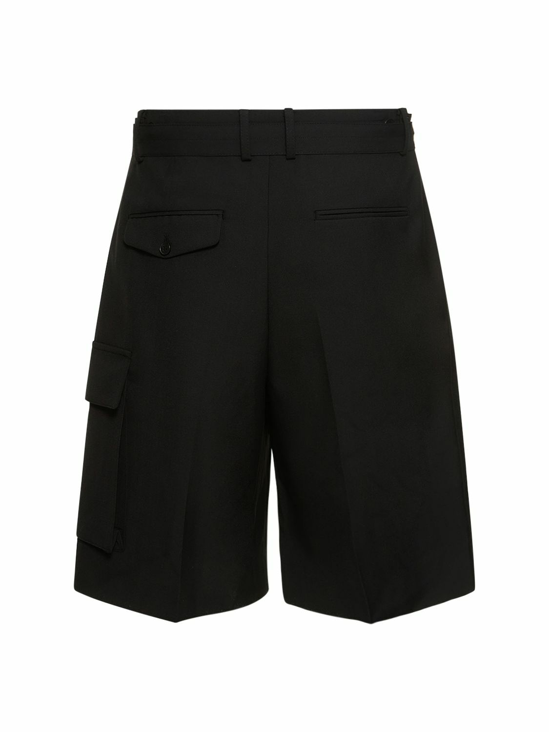 DUNST Belted Multi Pocket Wool Blend Shorts Dunst