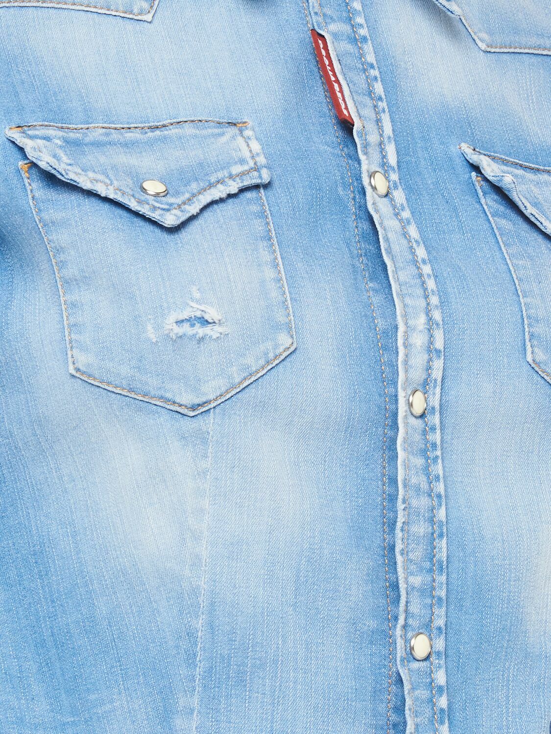 DSQUARED2 - Cotton Denim Cropped Shirt Dsquared2