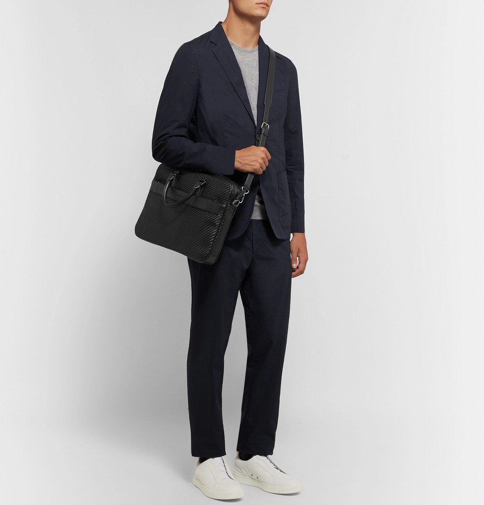 Ermenegildo Zegna - Pelle Tessuta Leather Briefcase - Black Ermenegildo ...