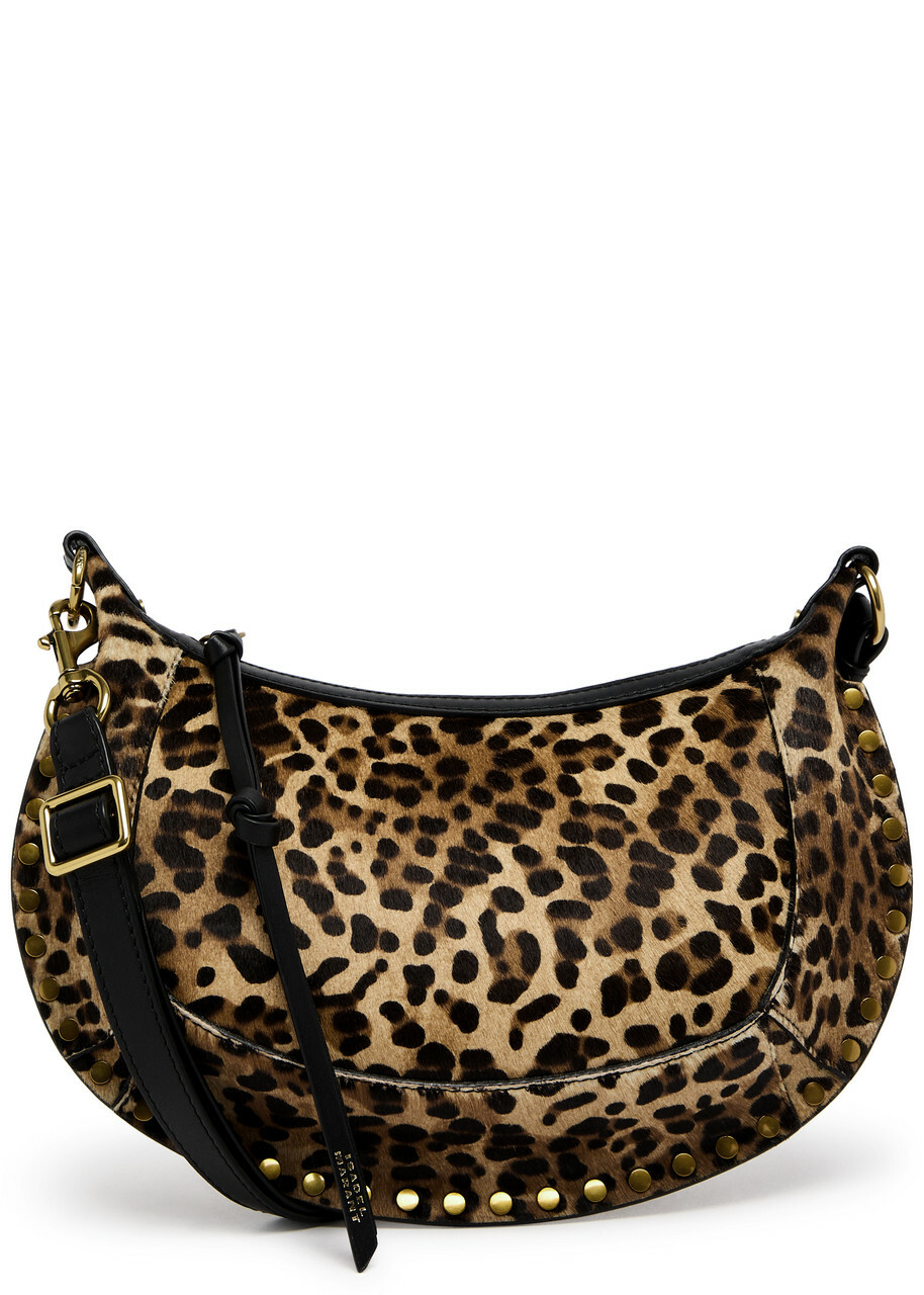 Isabel Marant Oskan Moon Leopard Calf-hair Shoulder bag - Multicoloured ...