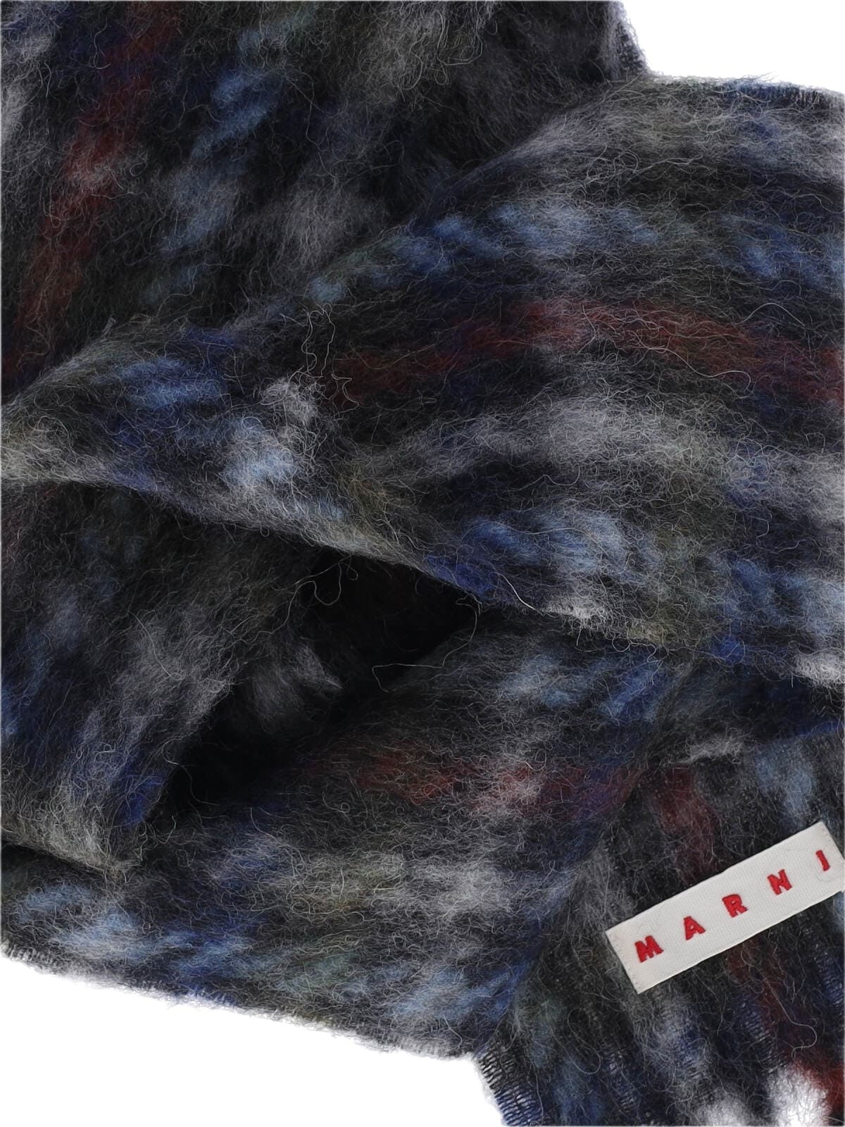 Marni Striped Logo Scarf Marni