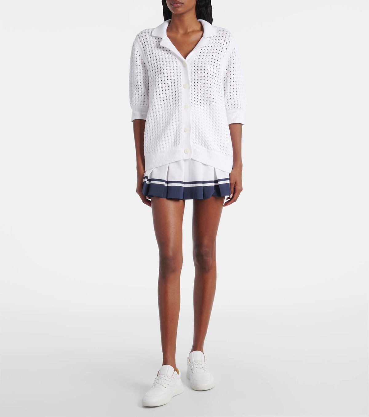 Varley Ellie open-knit cotton cardigan Varley