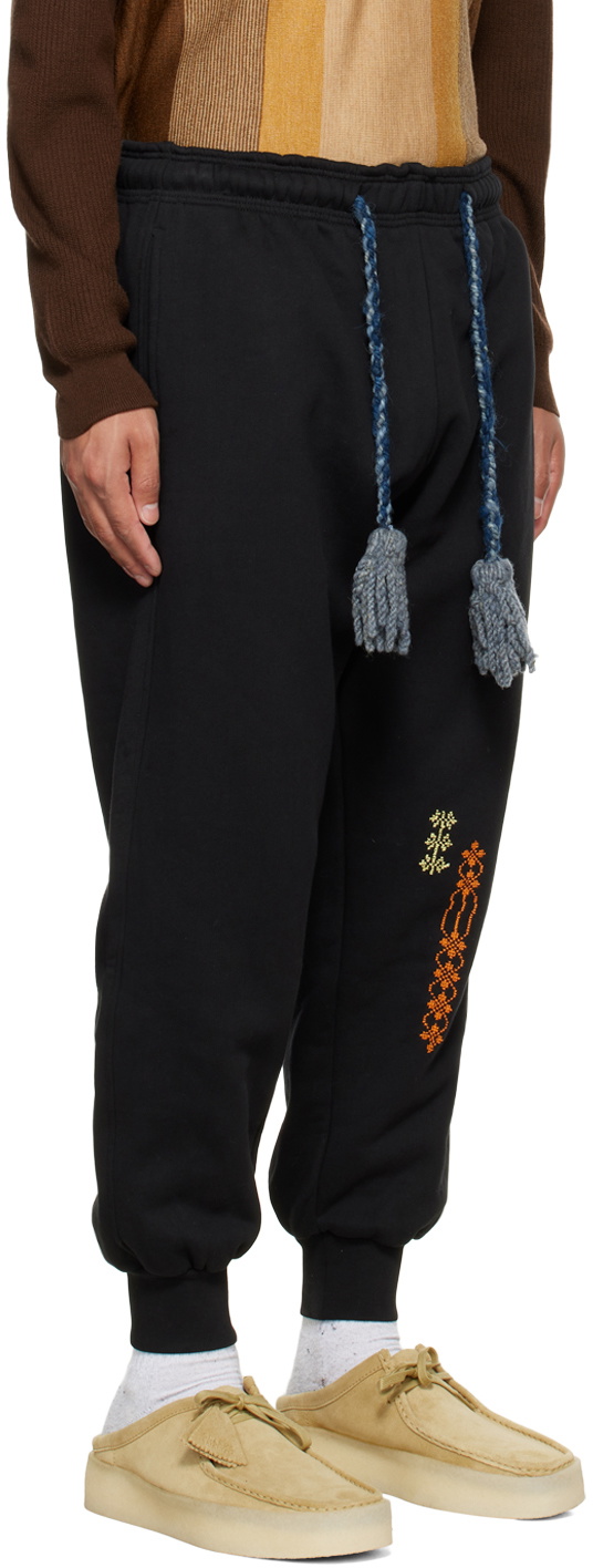 ADISH Black Wared Lakiya Lounge Pants ADISH