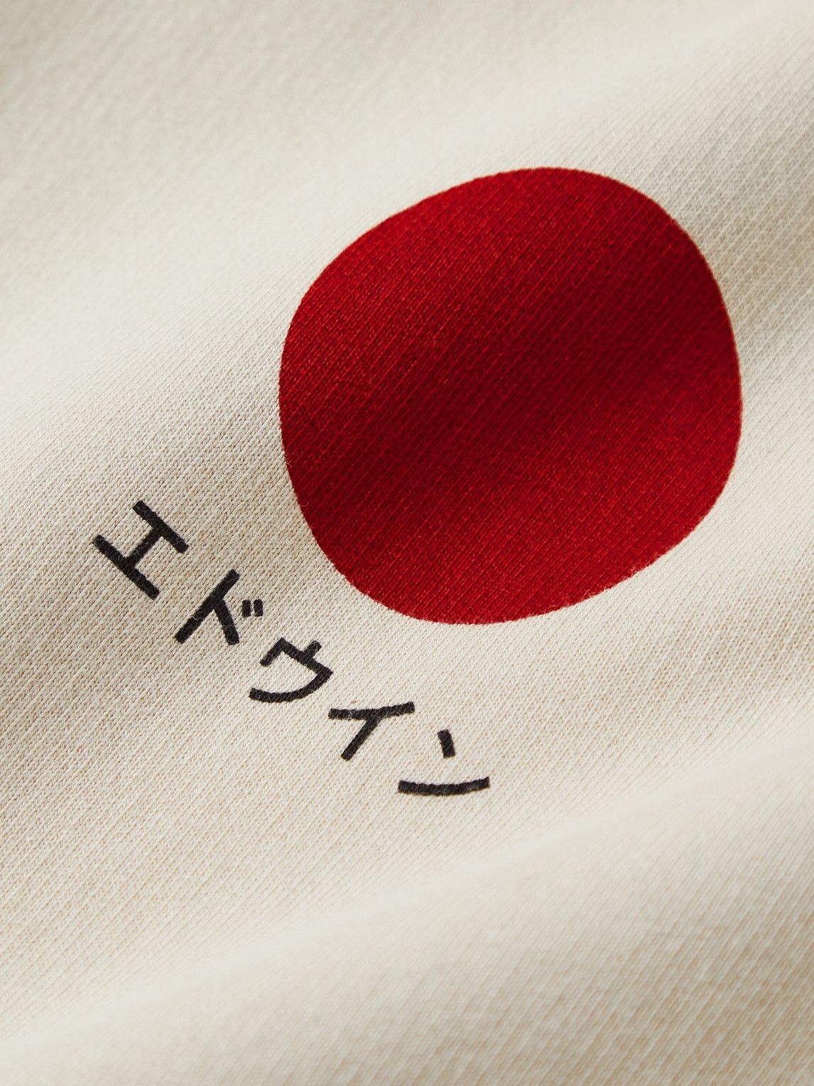 EDWIN - Logo-Print Cotton-Jersey Hoodie - Neutrals Edwin
