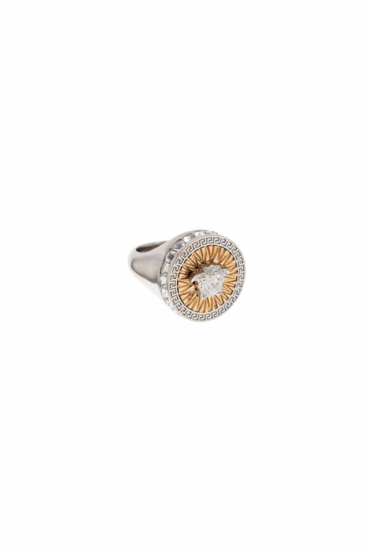 VERSACE icon ring with crystals Silver Versace
