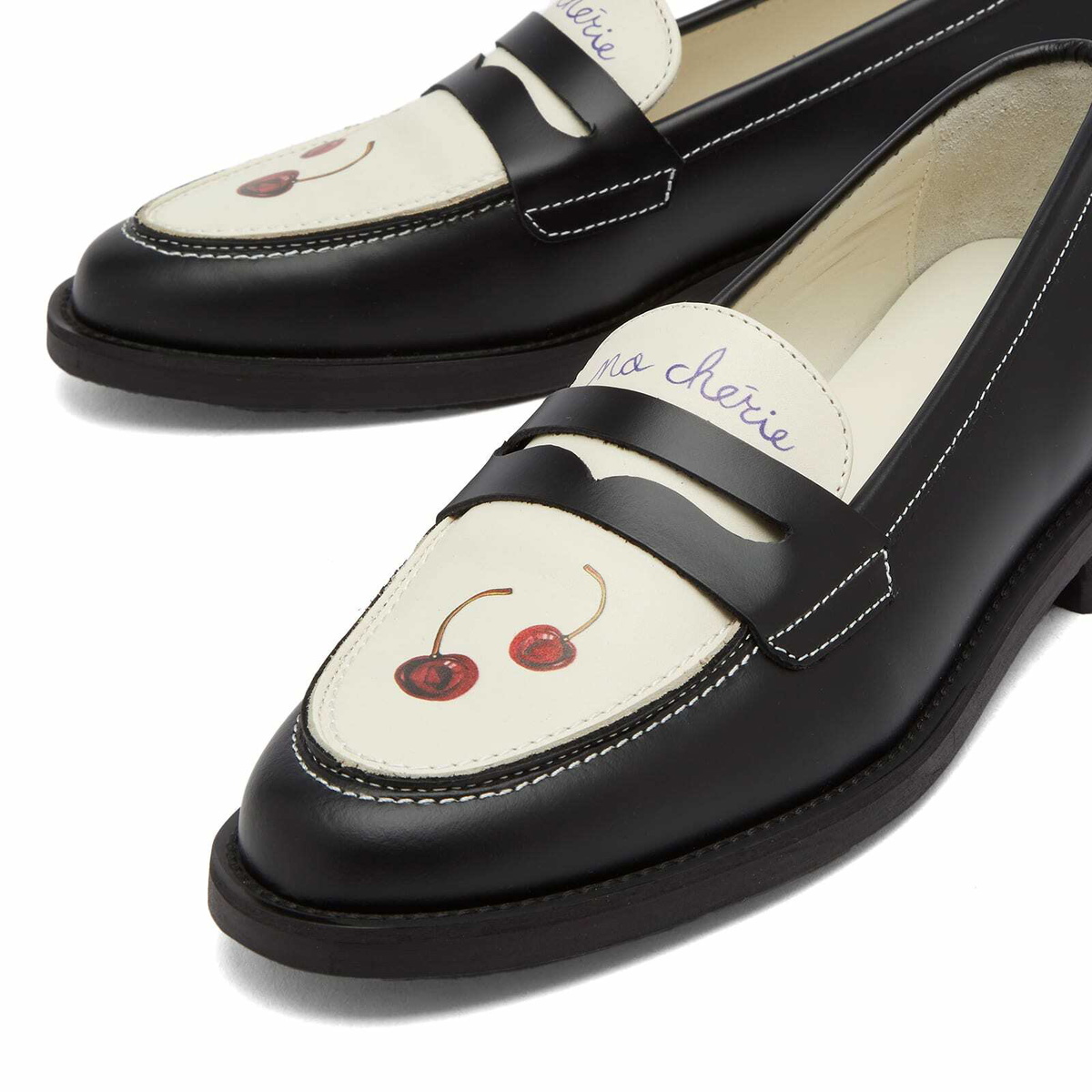 Duke + Dexter Women's Wilde Cherry Penny Loafer in Multi Duke + Dexter