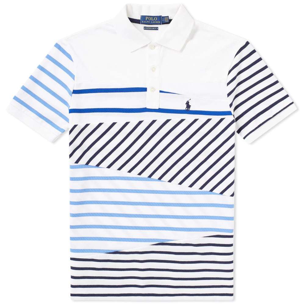 Polo Ralph Lauren Cut & Sew Stripe Polo Blue Polo Ralph Lauren