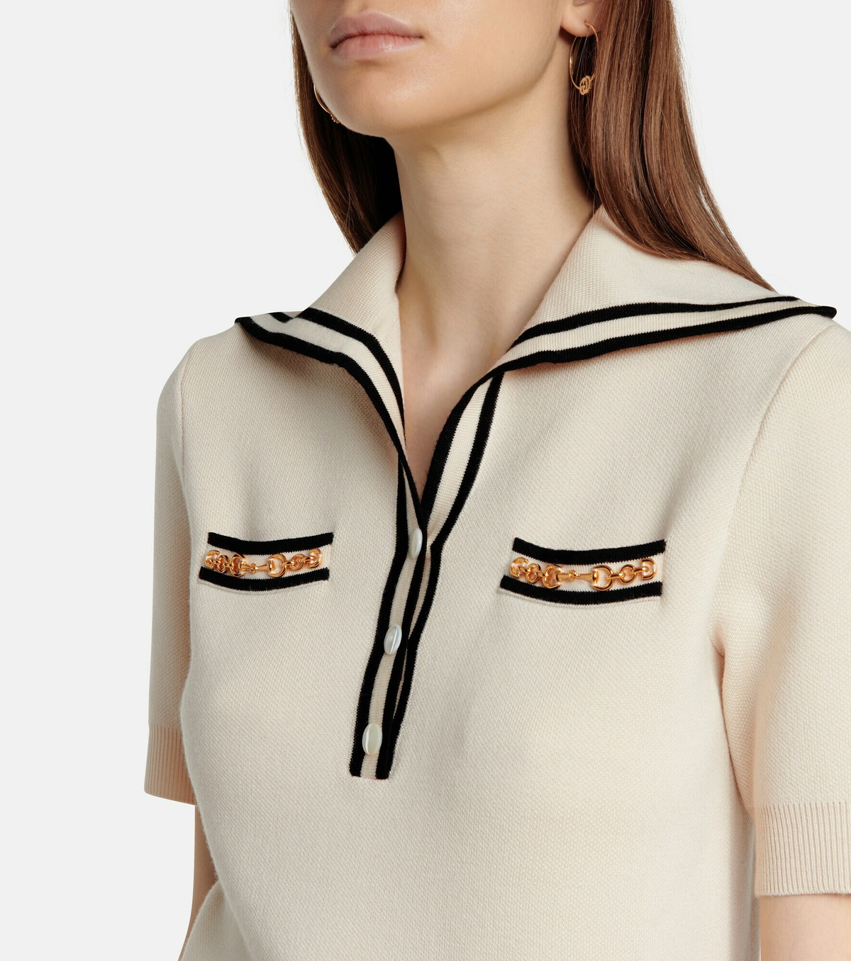 Gucci - Embellished wool top Gucci