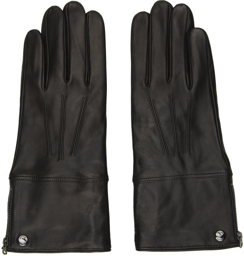 Mackage Black Willis Leather Gloves Mackage