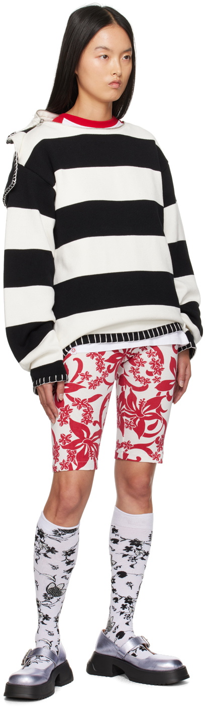 Charles Jeffrey LOVERBOY Black & White Boo Sweater Charles Jeffrey Loverboy