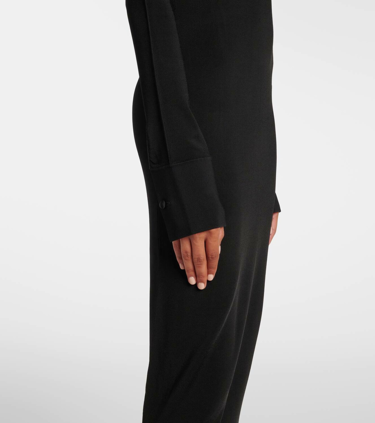 Galvan Iris turtleneck jersey maxi dress Galvan