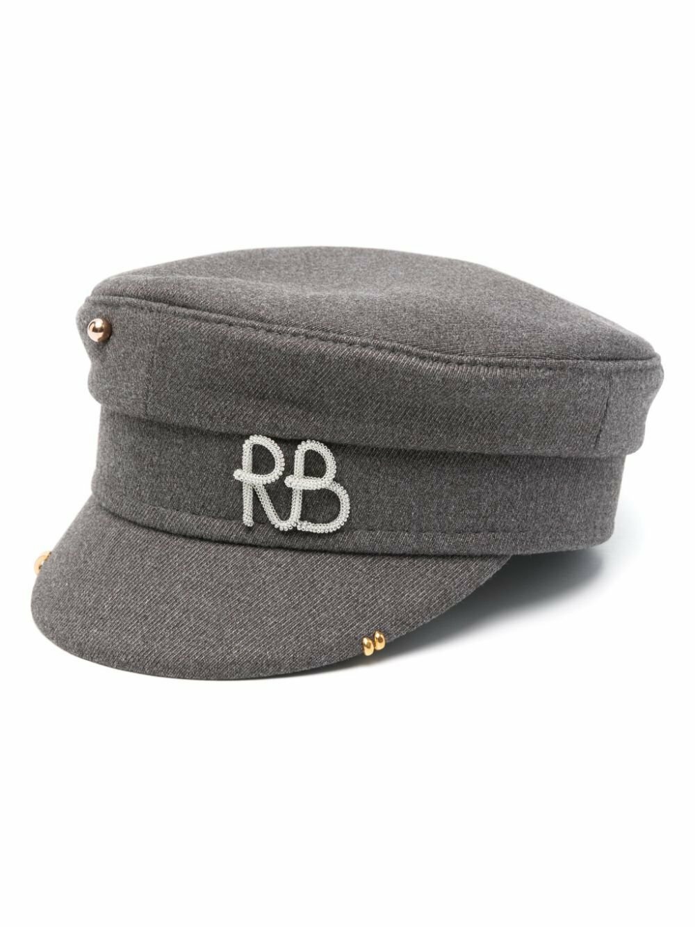 Ruslan Baginskiy Grey Logo-Plaque Baker Boy Hat Ruslan Baginskiy
