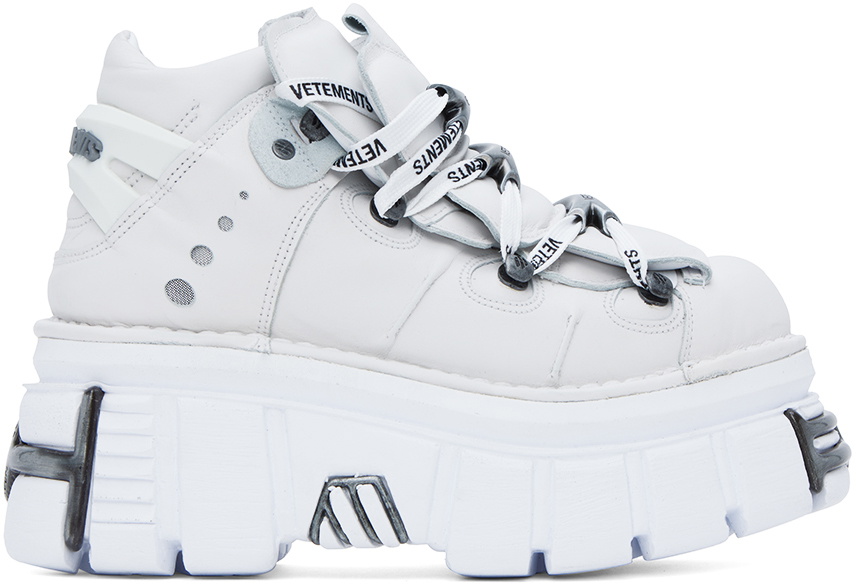 VETEMENTS White New Rock Edition Platform Sneakers Vetements