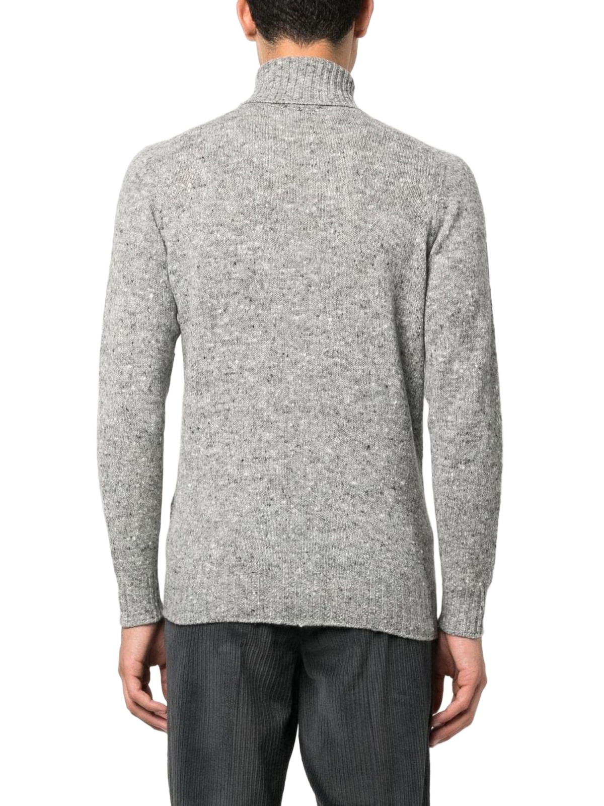 Drumohr Grey Virgin Wool-cashmere Blend Jumper Drumohr