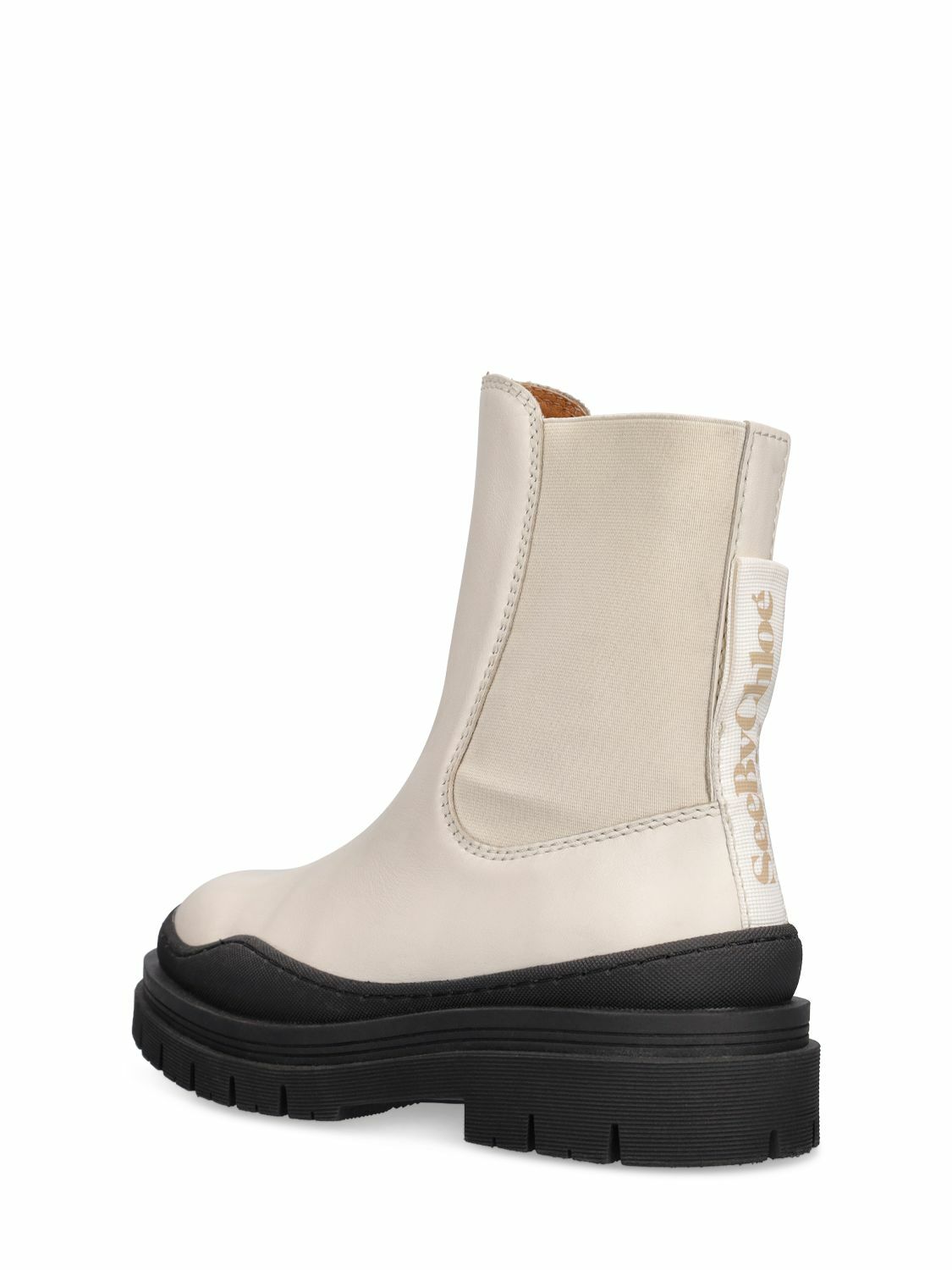 SEE BY CHLOÉ 35mm Alli Leather Chelsea Boots See by Chloe