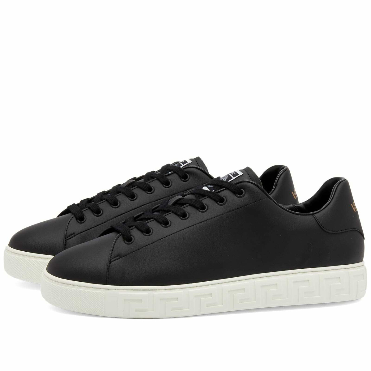 Versace Men's Greek Sole Sneakers in Black Versace