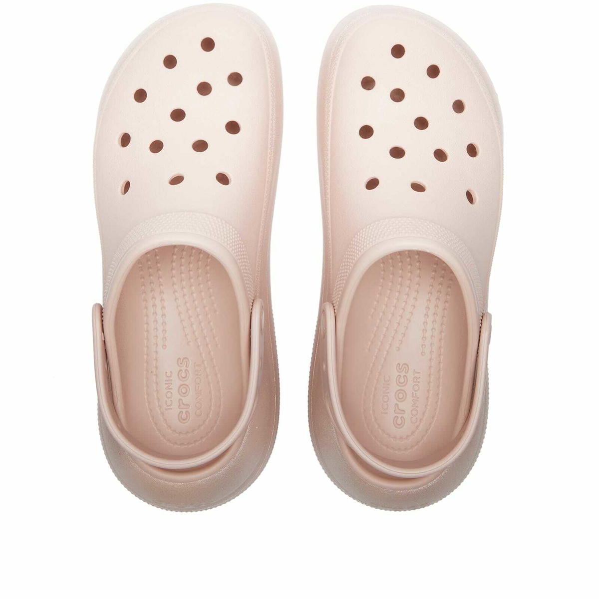 Crocs Classic Crush Shimmer Clog in Pink Clay Crocs