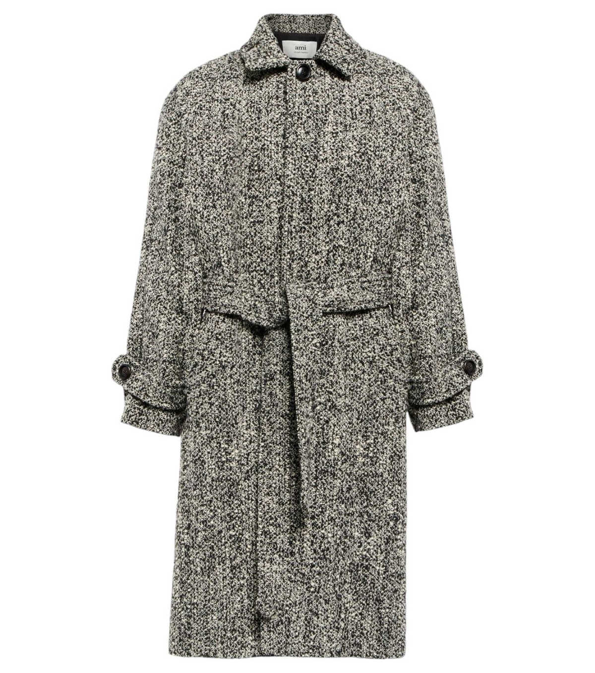 Ami Paris Belted wool-blend coat AMI