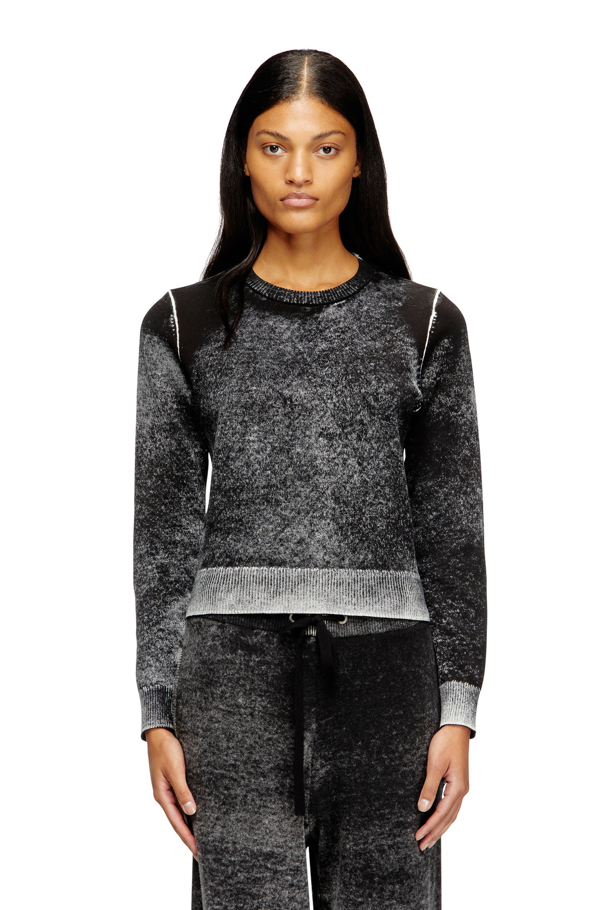 Diesel Jumper with faded reverse print - Knitwear Womens in Multicolor ...
