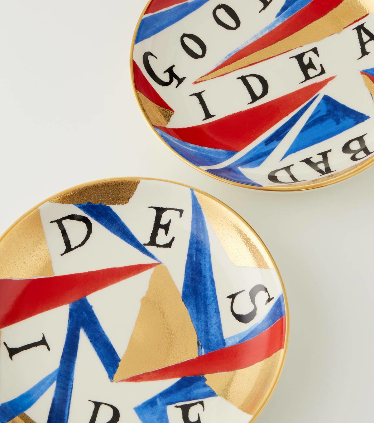 L'Objet x Ruan Hoffmann Good/Bad Idea porcelain plate L'Objet