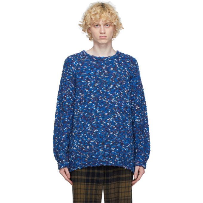 tss Blue Wool Marled Sweater tss