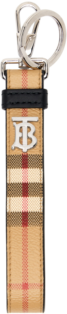 Burberry Beige Check Keychain Burberry